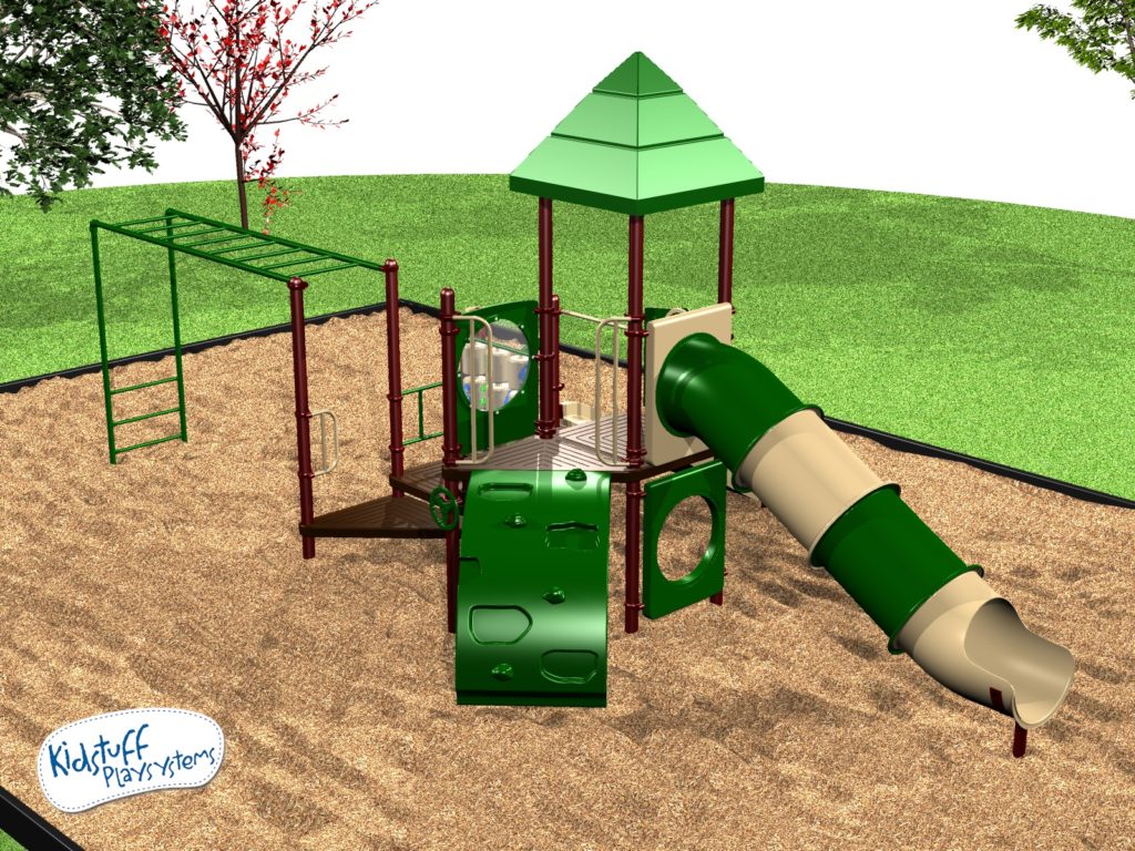 Outdoor Plastic Playground Equipment & Playsystem With Slide | Kidstuff ...
