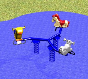 Freestanding Playground Equipment - Climbing Frame & Spring Riders for ...